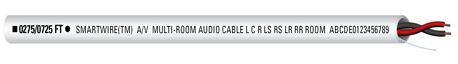 16-02-65STR-WHT | Av - Speaker Audio Cable Non Plnm