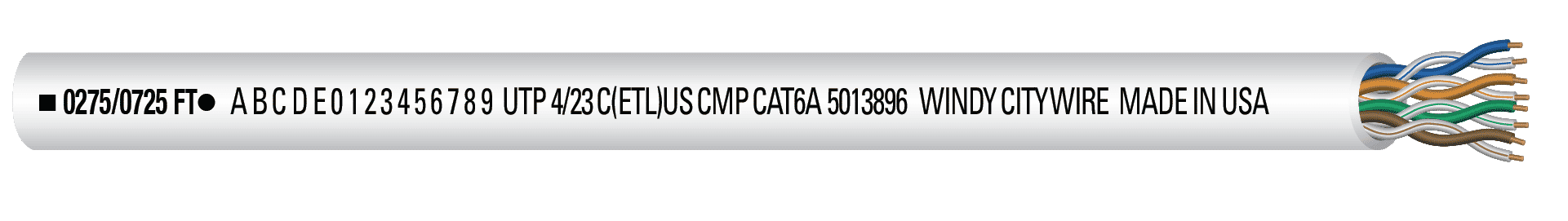 556600A - 23-4P UNS SOL CMP C6A Wht Jkt CCTV/PLENUM
