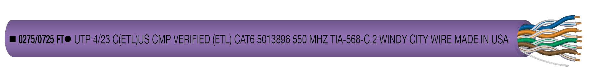 5566050 - 23-4P UNS SOL CMP C6 Pur Jkt CCTV/PLENUM