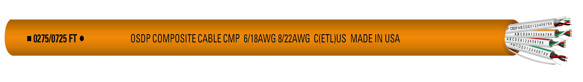 4461040-OSDP-ETL - 4 Elem Cust Comp Cable CMP OSDP Org Jkt ETL Rated ...